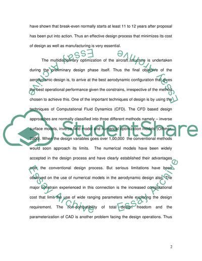 Aerodynamic Shape Optimization Dissertation Example Topics And Well