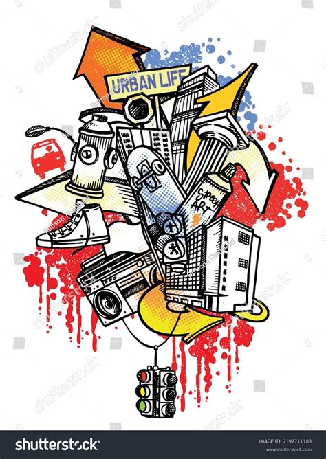 Grafitti Buildings Over 108 Royalty Free Licensable Stock Vectors