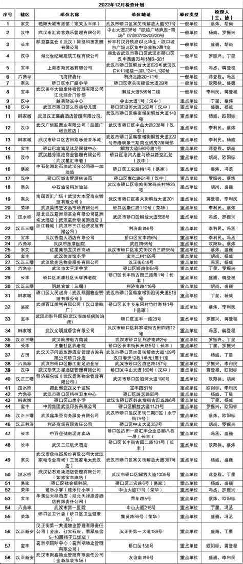 硚口区消防救援大队2022年11月“双随机、一公开”监督抽查结果及2022年12月监督抽查任务公示澎湃号·政务澎湃新闻 The Paper