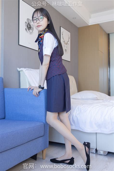 Bobosocks袜啵啵 No115 稚予 平底鞋、肉丝、空姐制服 微图坊