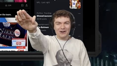After Previously Dining With Trump Nick Fuentes Gives Nazi Salute And