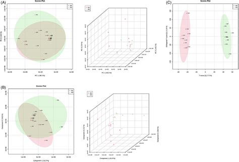 Differential Metabolite Analysis Between AA And AD Groups A The PCA