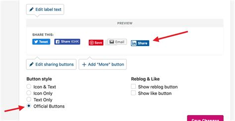Official Linkedin Button