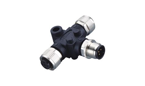 M12 T형 스플리터 커넥터 암x2수x1 M12 신호용 커넥터 T 분배형 M12 신호커넥터 스플리터 M12 원형 커넥터 신호용 방수커넥터주크레켄