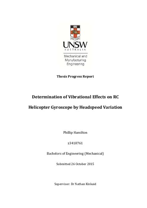 Pdf Undergraduate Thesis Progress Report