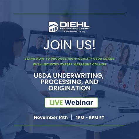 Diehl Mortgage Training And Compliance On Linkedin 📢 Usda Rural Development Program Webinar