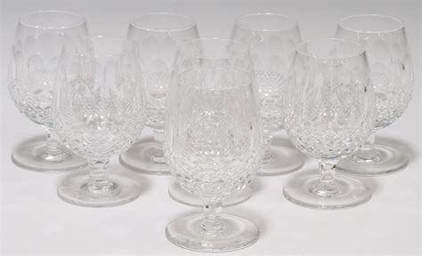 8 Waterford Colleen Cut Crystal Brandy Glasses