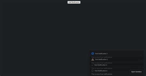 Notifications Test Codesandbox