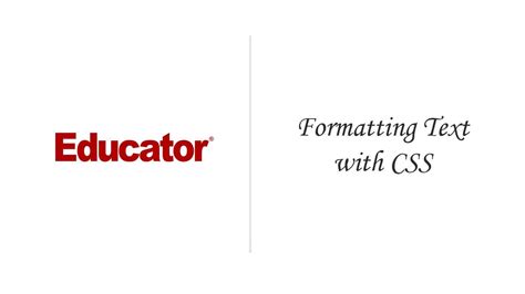 Formatting Text With CSS Photoshop Designs To Code Educator Com