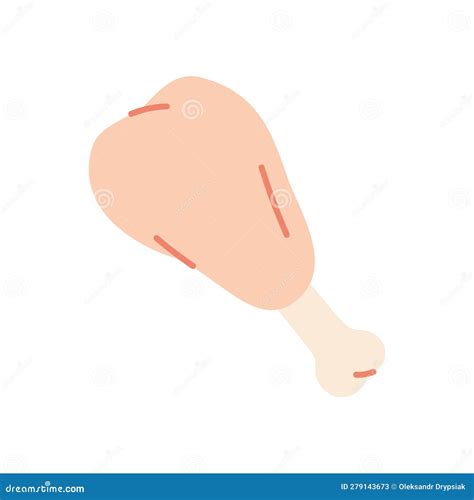 Chicken Drumstick Icon Fresh Chicken Meat Silhouette Vector