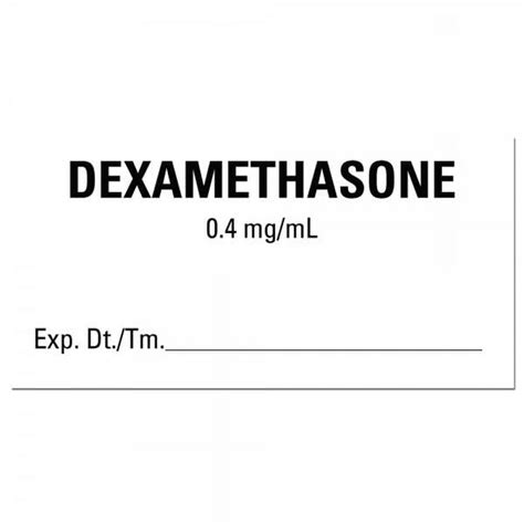 2x1 Dexamethasone Medical Healthcare Labels