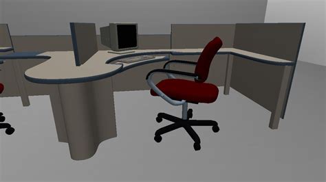 사무실 테이블 5 테이블 및 컴퓨터 포함 3d 모델 5 3ds Fbx Max Obj Free3d