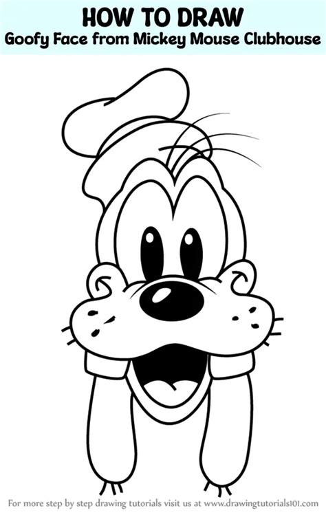 How To Draw Goofy Face From Mickey Mouse Clubhouse Mickey Mouse