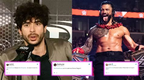 Release Him Tony Khan Let Him Dethrone Roman Reigns Twitter