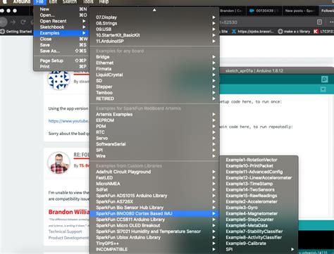 Following Sparkfun Bno080 Guide Installed Library But Yet Arduino