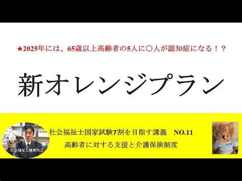 新オレンジプラン 7割を目指す講義NO 11 高齢者に対する支援と介護保険制度 YouTube