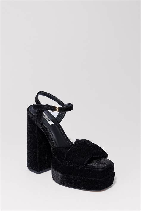Knotted Plateau Heels Black Na