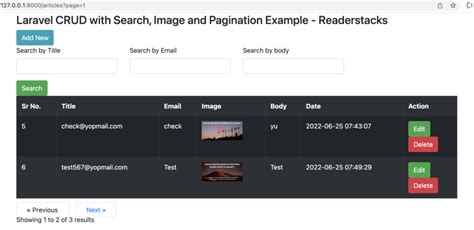 Laravel Ajax Crud With Search Image And Pagination