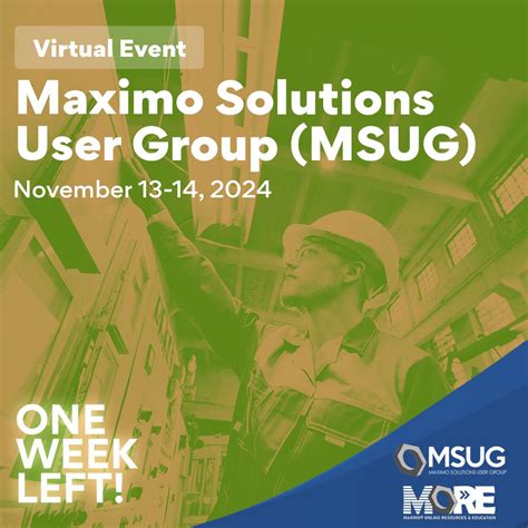 More Maximo Community On Linkedin The Maximo Solutions User Group Virtual Event Is Almost Here