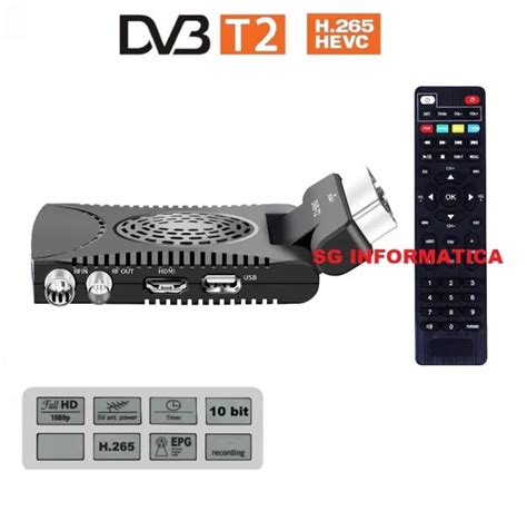 RICEVITORE DIGITALE TERRESTRE HDMI USB DVB T2 MONITOR E TV Decoder FULL