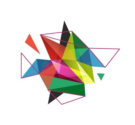 Vector Triangle Abstract Background Low Poly Concept Stock Vector Illustration Of Dark Atom