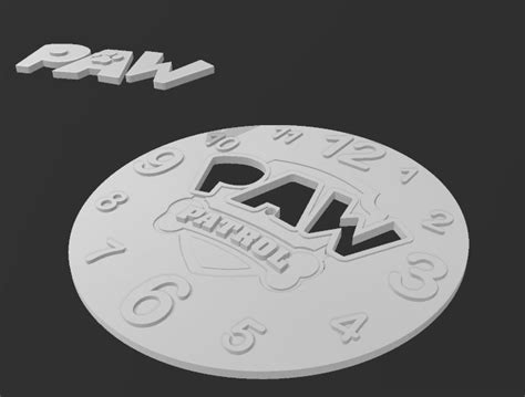 Stl File Paw Patrol Clock 🐾・3d Printing Design To Download・cults