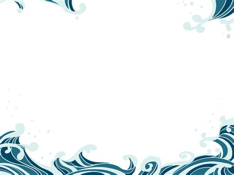 海浪边框素材 海浪边框元素图片下载 觅知网