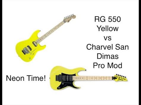 Fluorescent Yellow Neon Guitars Ibanez Rg550 Desert Yellow Vs Charvel
