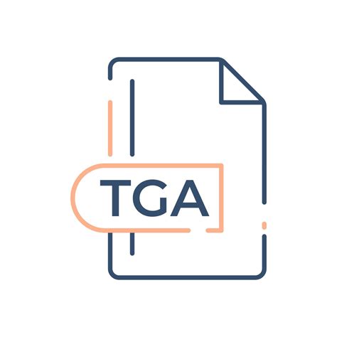 Tga File Format Icon Tga Extension Line Icon 15426499 Vector Art At