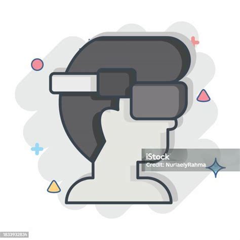 아이콘 하이테크 안경 미래 기술 기호와 관련이 있습니다 만화 스타일 심플한 디자인 편집 가능 간단한 일러스트레이션 3차원 형태에 대한 스톡 벡터 아트 및 기타 이미지