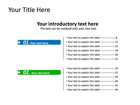 Powerpoint Slide Bullet List Diagram Vertical Lists Blue