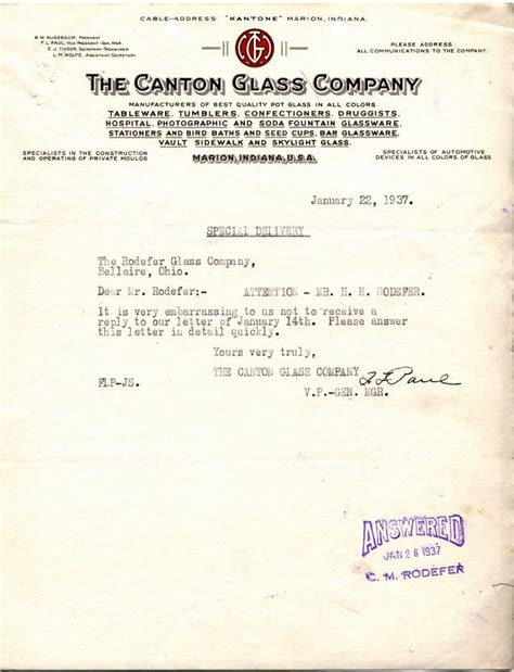 Quotation Letter Sample For Glassware