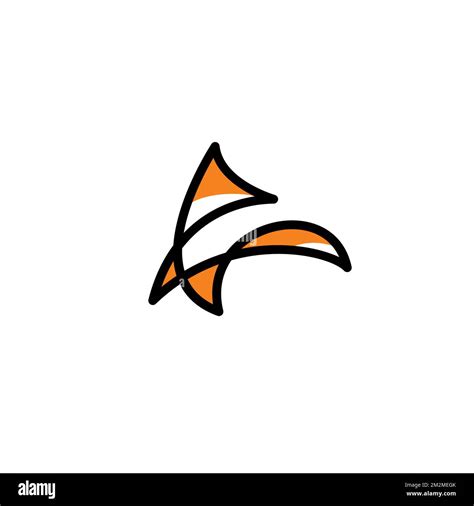 Abstract Line Fox Vector Illustration Fox Logo Design Stock Vector