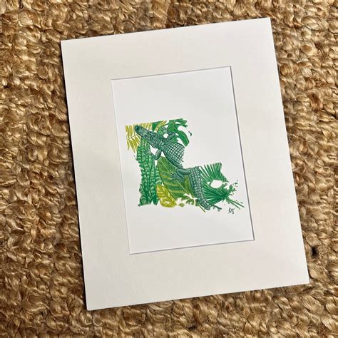 Swamp State Print Southern Sketch