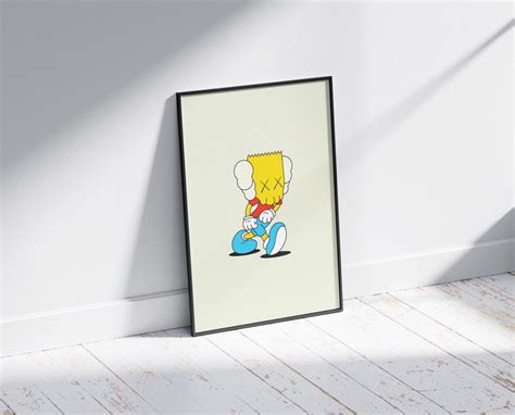 Bart Simpson X Kaws The Simpsons Wall Art Hypebeast Perfect For