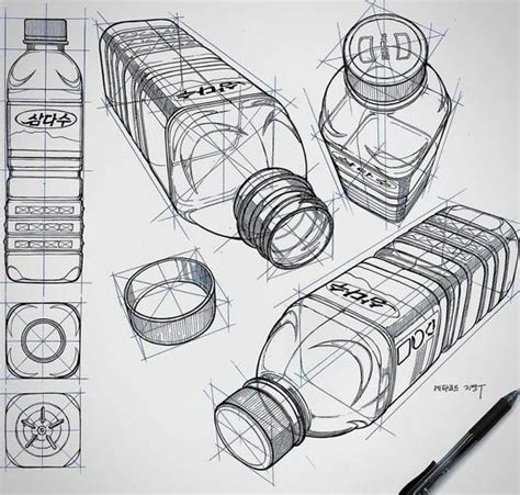 نقاشی بطری آب چالشی ظریف برای هنرمندان عکس