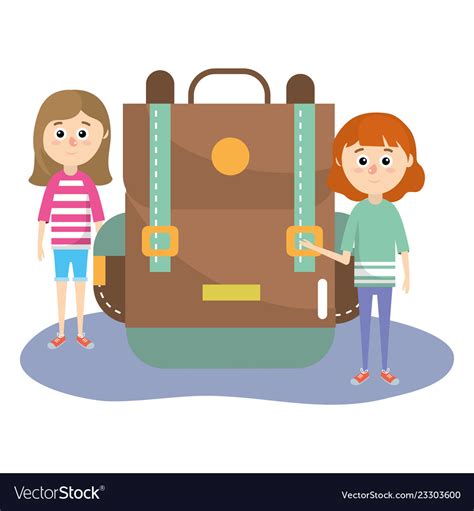 Elementary School Cartoon Royalty Free Vector Image