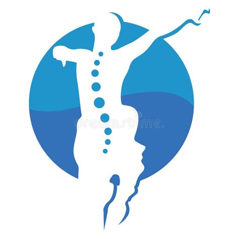 Logo Du Vecteur De Traitement De La Colonne Bleue Illustration Stock