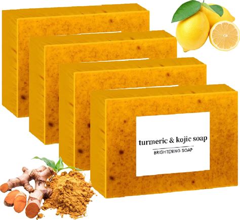 Amazon Guluxly Lemon Turmeric Kojic Soap Fragrance Honey Glow