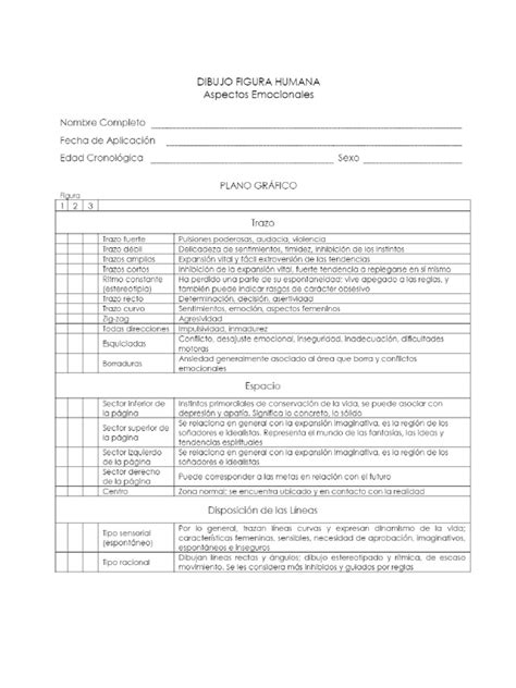 Dibujo Figura Humana Protocolo Umg Pdf