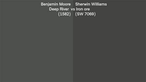 Benjamin Moore Deep River 1582 Vs Sherwin Williams Iron Ore SW 7069