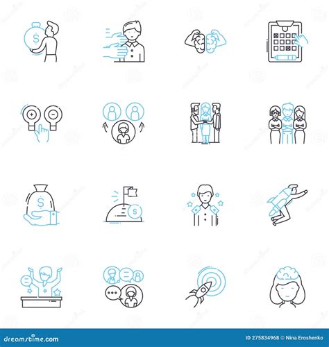 Social Interaction Linear Icons Set Communication Connection Engagement Conversation Nerk