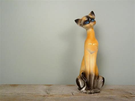 A Tall Ceramic Cat Statue Mid Century Modern By Newfoundfinds