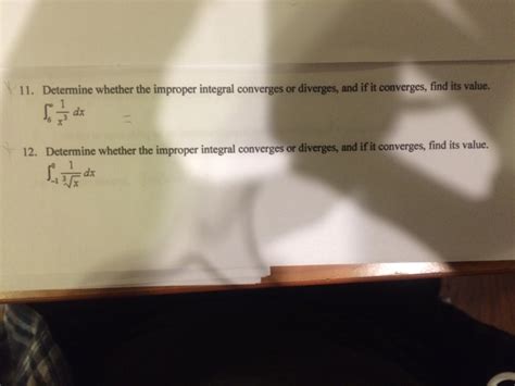 Solved Determine Whether The Improper Integral Converges Or