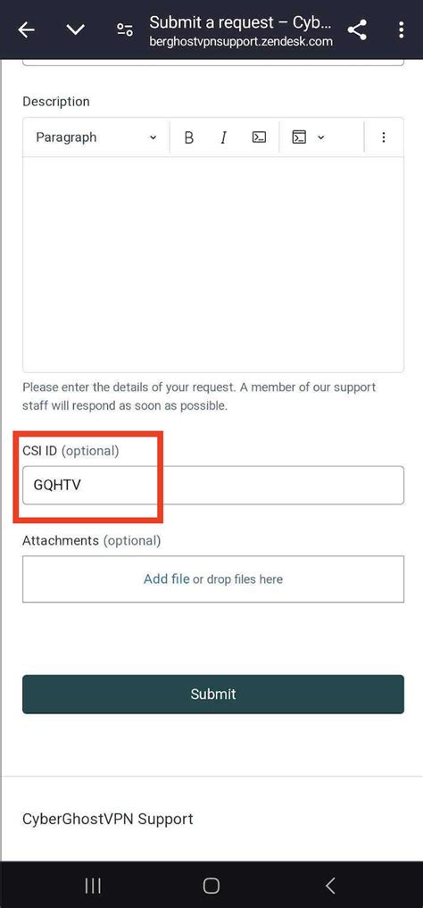 Send Debug Logs On Android Support Center Cyberghost Vpn