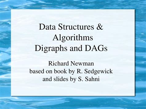 Data Structures And Algorithms Digraphs And Dags Ppt Download