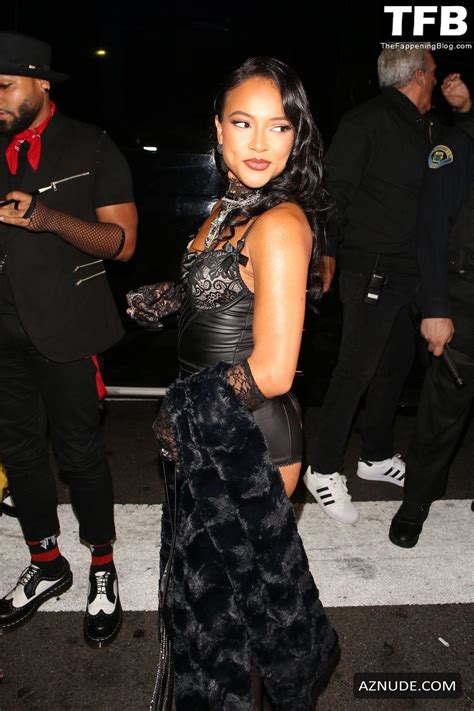 Karrueche Tran Sexy Seen Flaunting Her Hot Legs And Ass At Poppy In Los