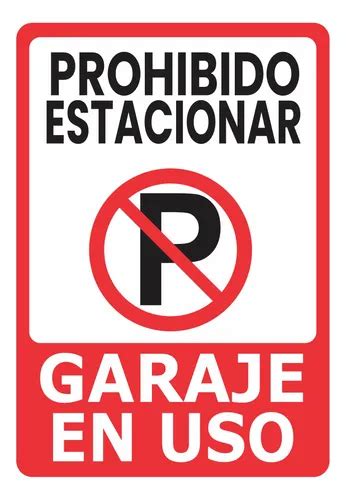 Señalización Metálico Prohibido Parquear Garaje Uso 29x20 Cm Cuotas