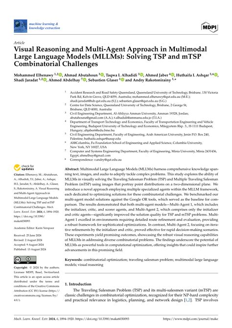 Pdf Visual Reasoning And Multi Agent Approach In Multimodal Large