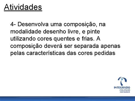 ELEMENTO DA IMAGEMLINGUAGEM VISUAL COR Srie Ano
